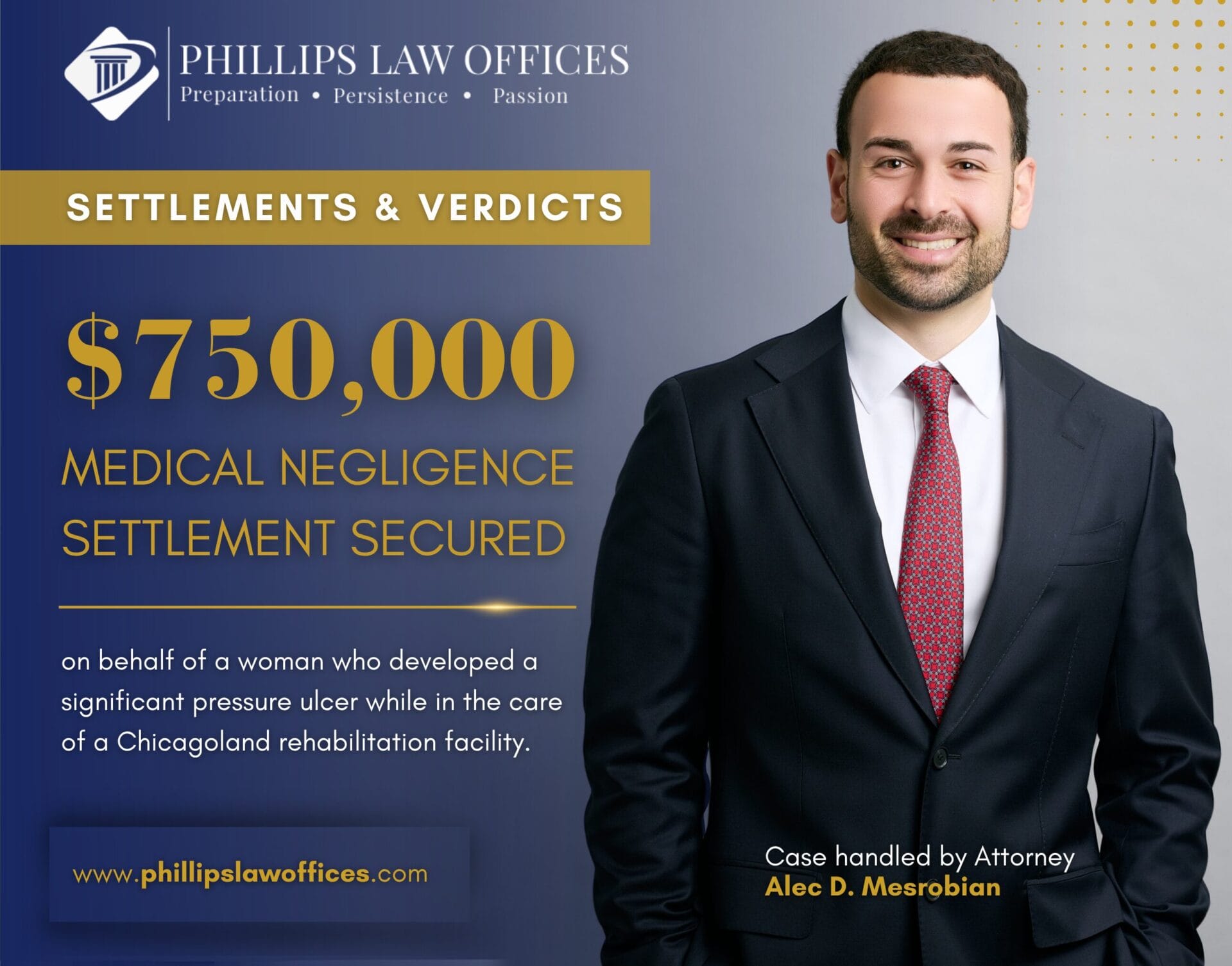 Phillips Law Offices Secures $750,000 Settlement in Major Pressure Ulcer Negligence Case ...
